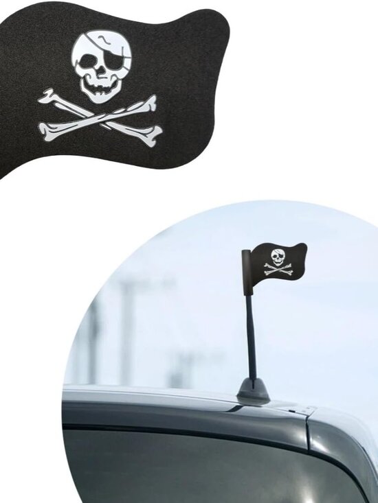 Other | Pirate Flag Car Antenna Topper Automotive Pirate Flag Shaped ...